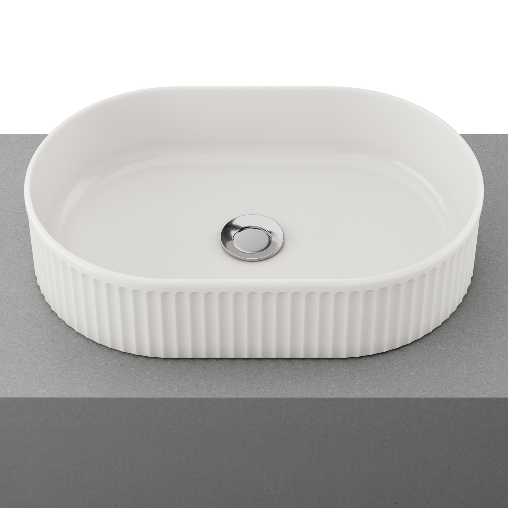 Oval Flute White Gloss - New England Joinery